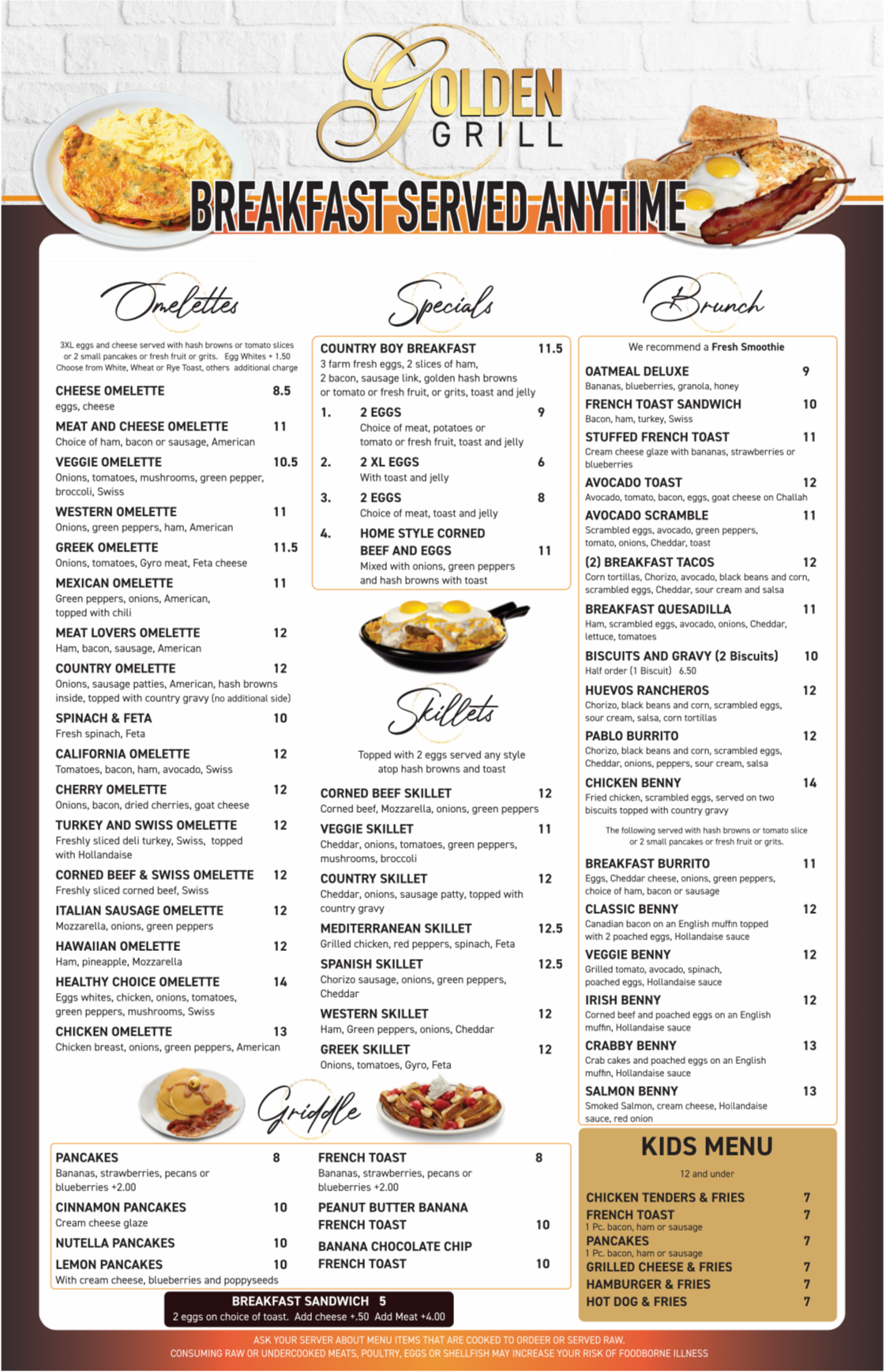 Menu – Golden Grill